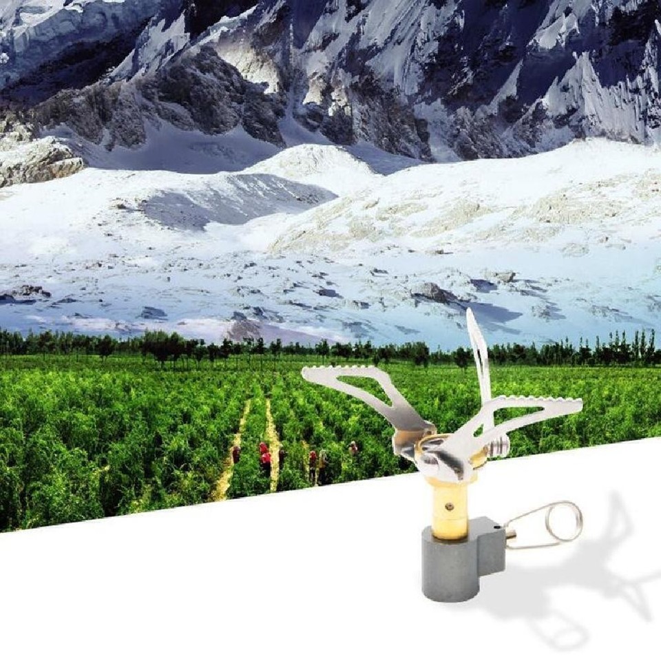 Rotating Flame Folding Ultralight Outdoor Camping Cook Burner Gas Stove ...