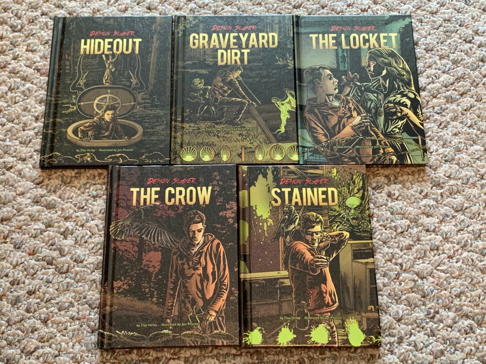 5 DEMON SLAYER BOOKS VARLEY HC GRAVEYARD DIRT LOCKET CROW STAINED 1 2 3 ...