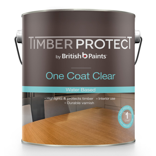 Timber Protect 250ml Satin One Coat Clear Water Based Varnish | eBay ...