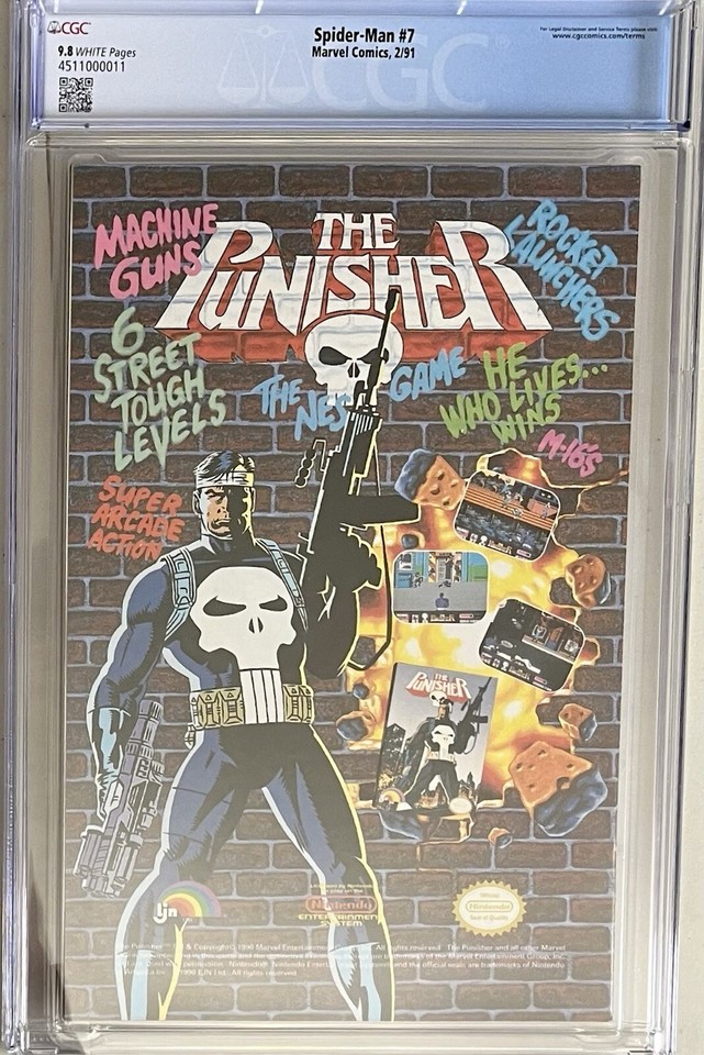 1991 SPIDER-MAN #7 CGC 9.8 NM/MT WHITE PAGES !! GHOST RIDER & HOBGOBLIN ...