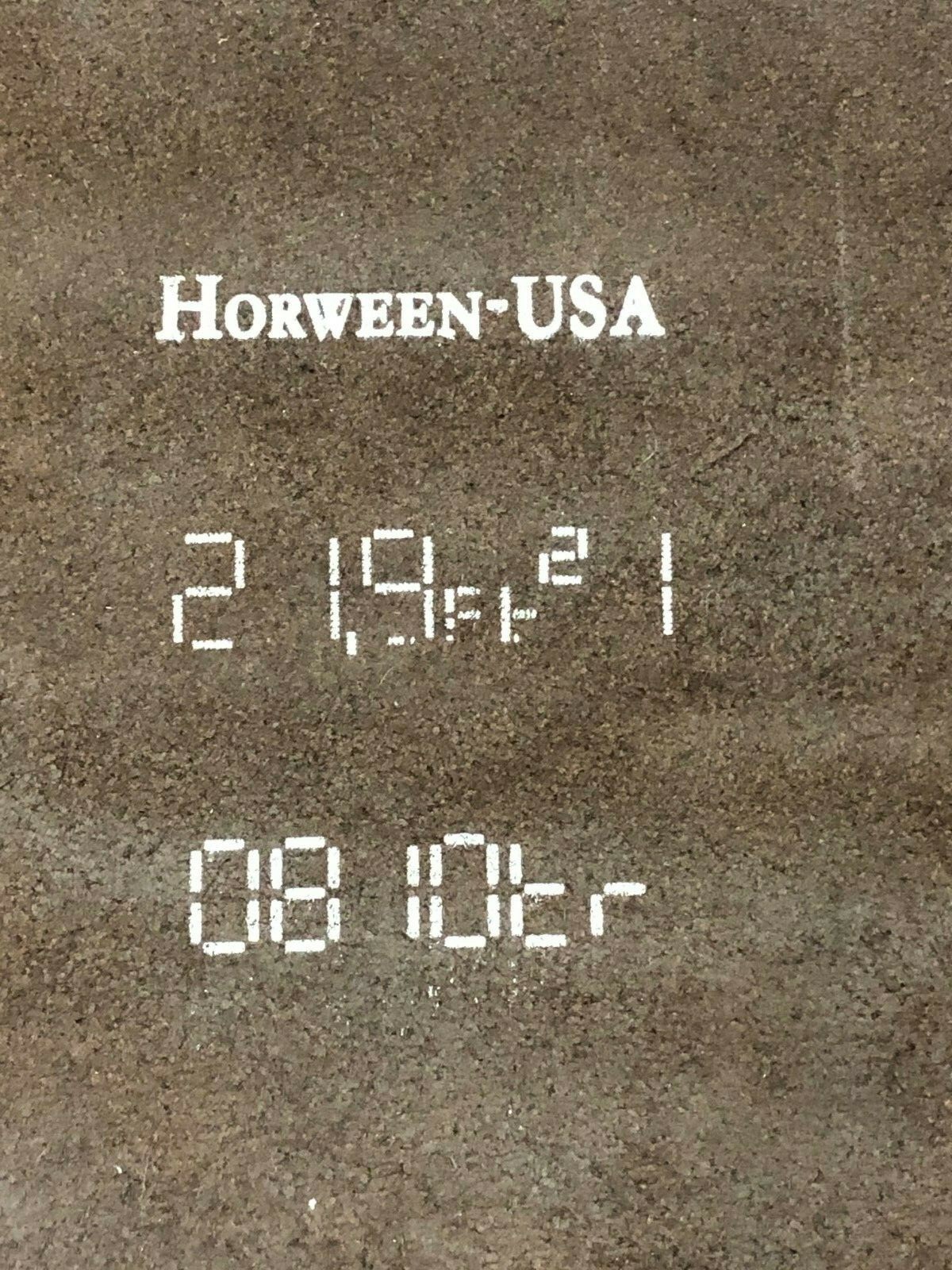 Horween Leather Company Full Hyde Dark Brown Predator 5.5 ounce leather ...