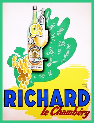 12504.Decoration Poster.Home wall art design.Richard French wine ...