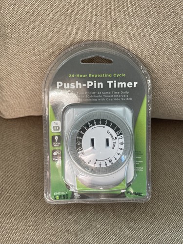 24-Hour Timer Repeating Cycle Push-Pin Timer Access Outlet Brand New | eBay