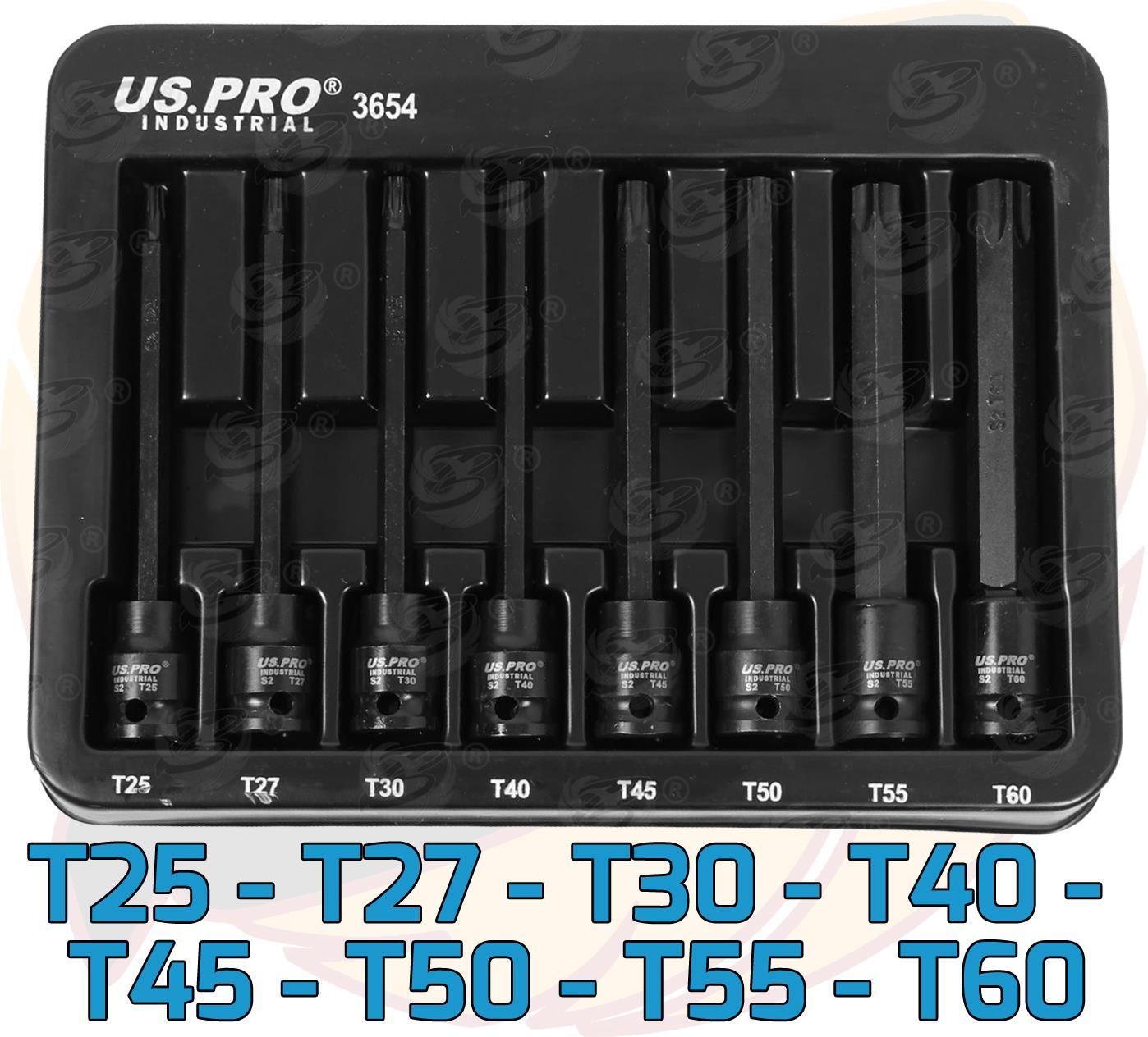 US PRO IMPACT TORX Bit Socket Set Short & Long Star Tork TX Key Socket ...