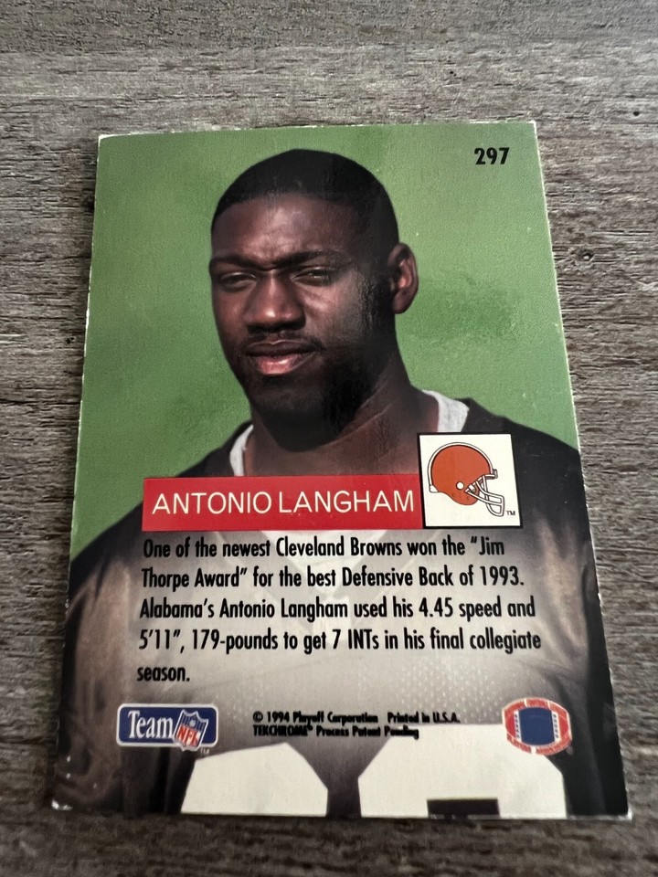 1994 Playoff Rookies Football Card #297 Antonio Langham (H7) | eBay