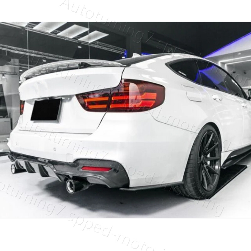 REAL Carbon Fiber Rear Diffuser Bumper Lip For 14-18 BMW 3 series GT ...