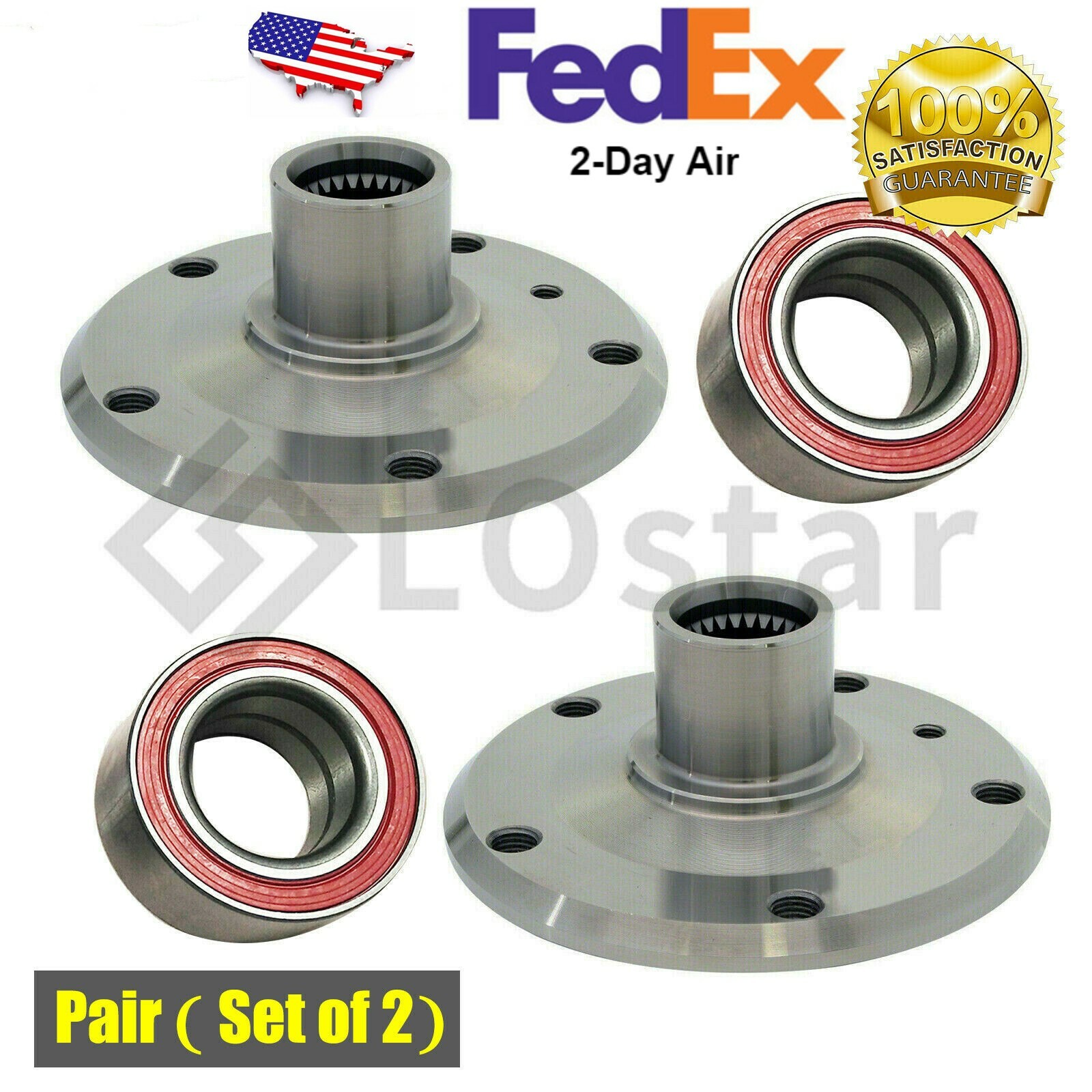 Pair(2) New Rear Wheel Hub & Bearing Assembly Fits 1996-2006 BMW 318 ...