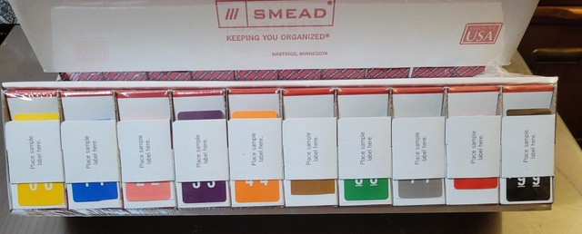 Smead Smd-67430 Dcc Color Coded Numeric Desk Model Assortment Label - 1 ...