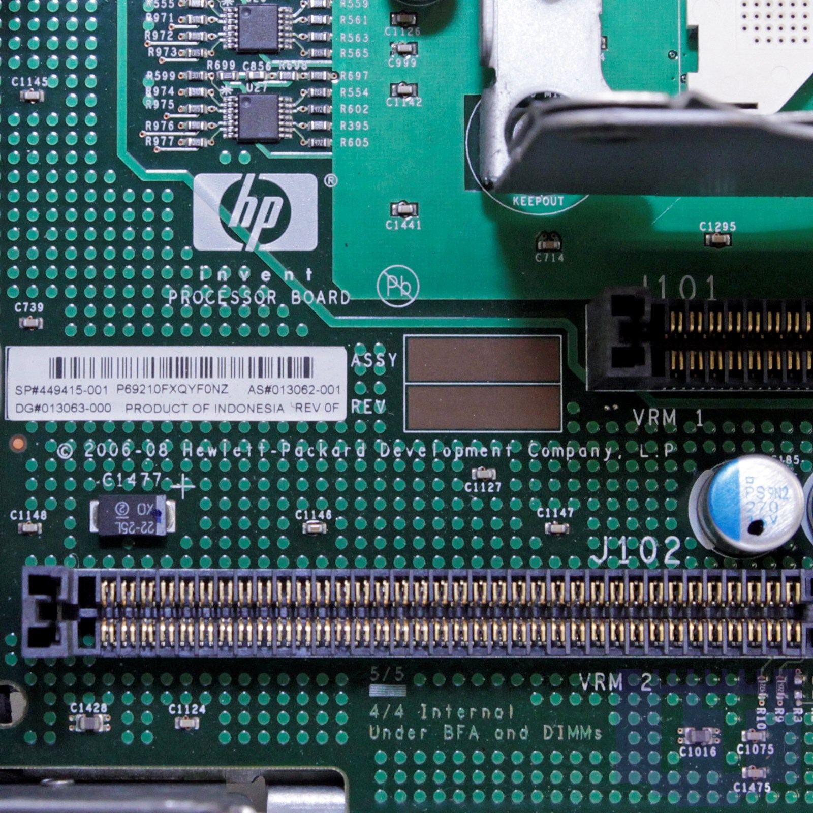 HP 449415-001 Processor Memory Module Assembly For Proliant Dl580 G5 ...