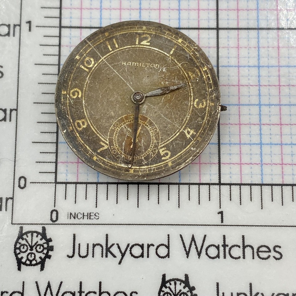 Vintage Hamilton Watch Movement Repairs Parts 17 Jewels Watchmaker 987A ...