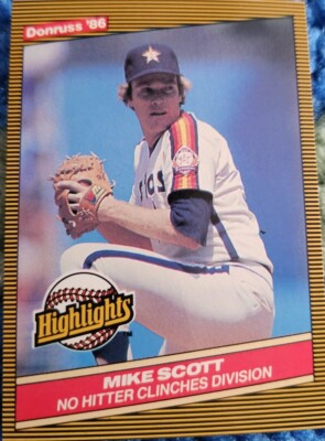 1986 Donruss Highlights #46 Mike Scott 'No-Hitter Clinches Division ...