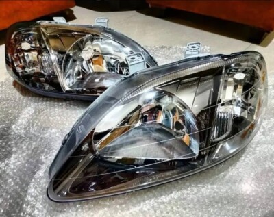 HONDA CIVIC EK9 TYPE R JDM GENUINE HEAD LAMPS OEM 99-00 EM1 STANLEY EK4 ...