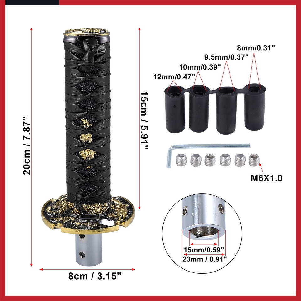 15cm Samurai Sword Gear Shifter Lever Shift Knob for Automatic Manual 1 ...