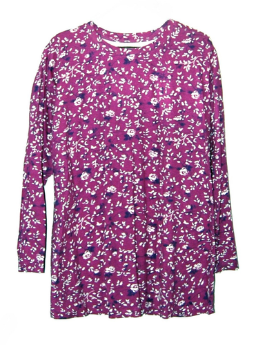 NEW 2X 26/28 Woman Within FLORAL PRINT BLOUSE SHIRT TUNIC TOP FAST USA ...
