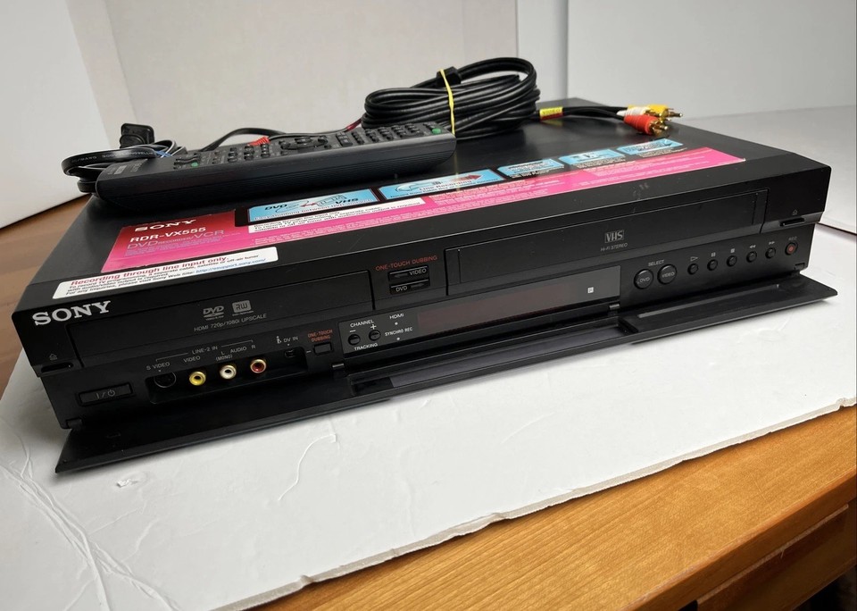 Sony RDR-VX555 DVD/VHS Recorder HDMI Combo Player With Remote 1080 ...