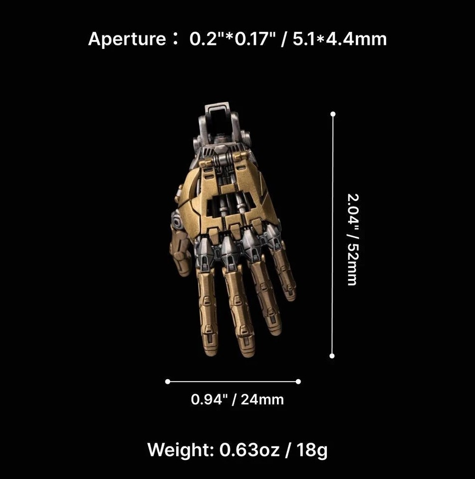 Mechanical Hand Pendant. Movable Metal Fingers. Cyberpunk Jewelry ...