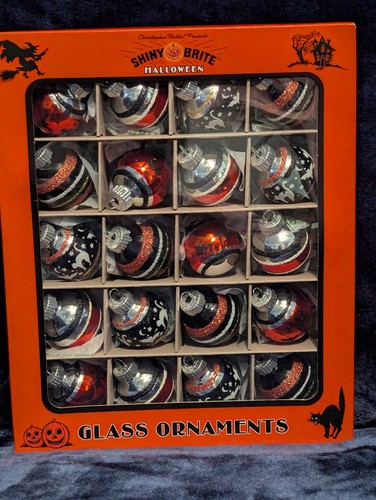 Christopher Radko Shiny Brite Halloween Box of 20 Mini Ornaments New in ...
