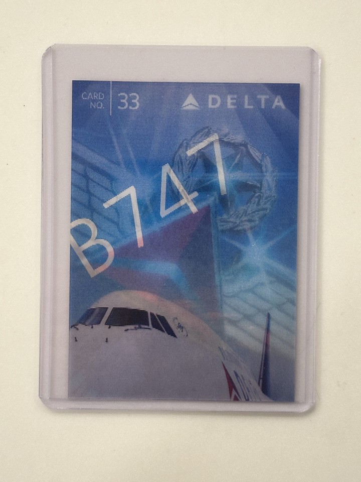 Rare 2015 Delta Air Lines Boeing 747 Aircraft Trading Card #33 | eBay