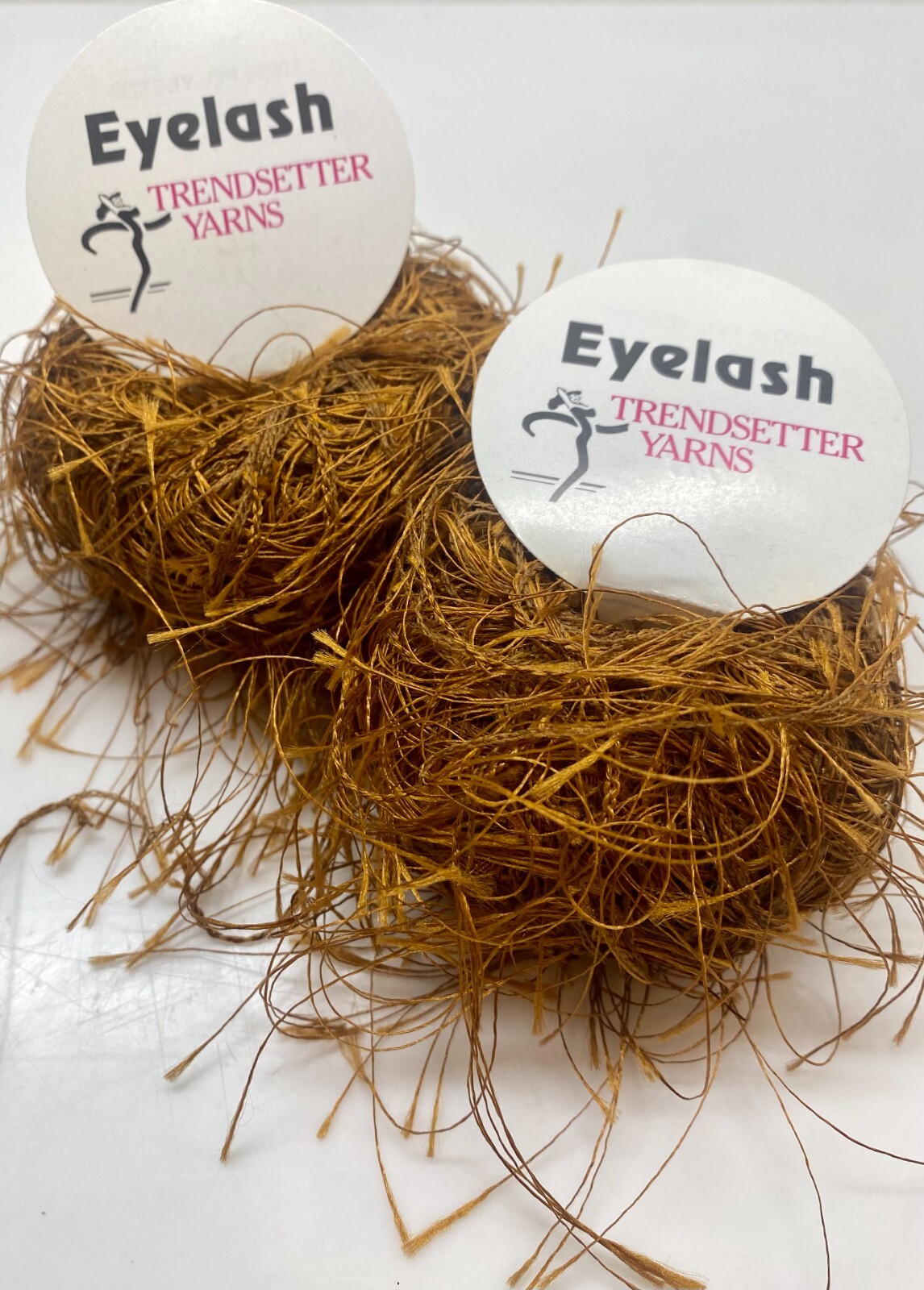 Trendsetter Yarns Eyelash Yarn Color# 227 Caramel Brown Lot of 2 Brand ...