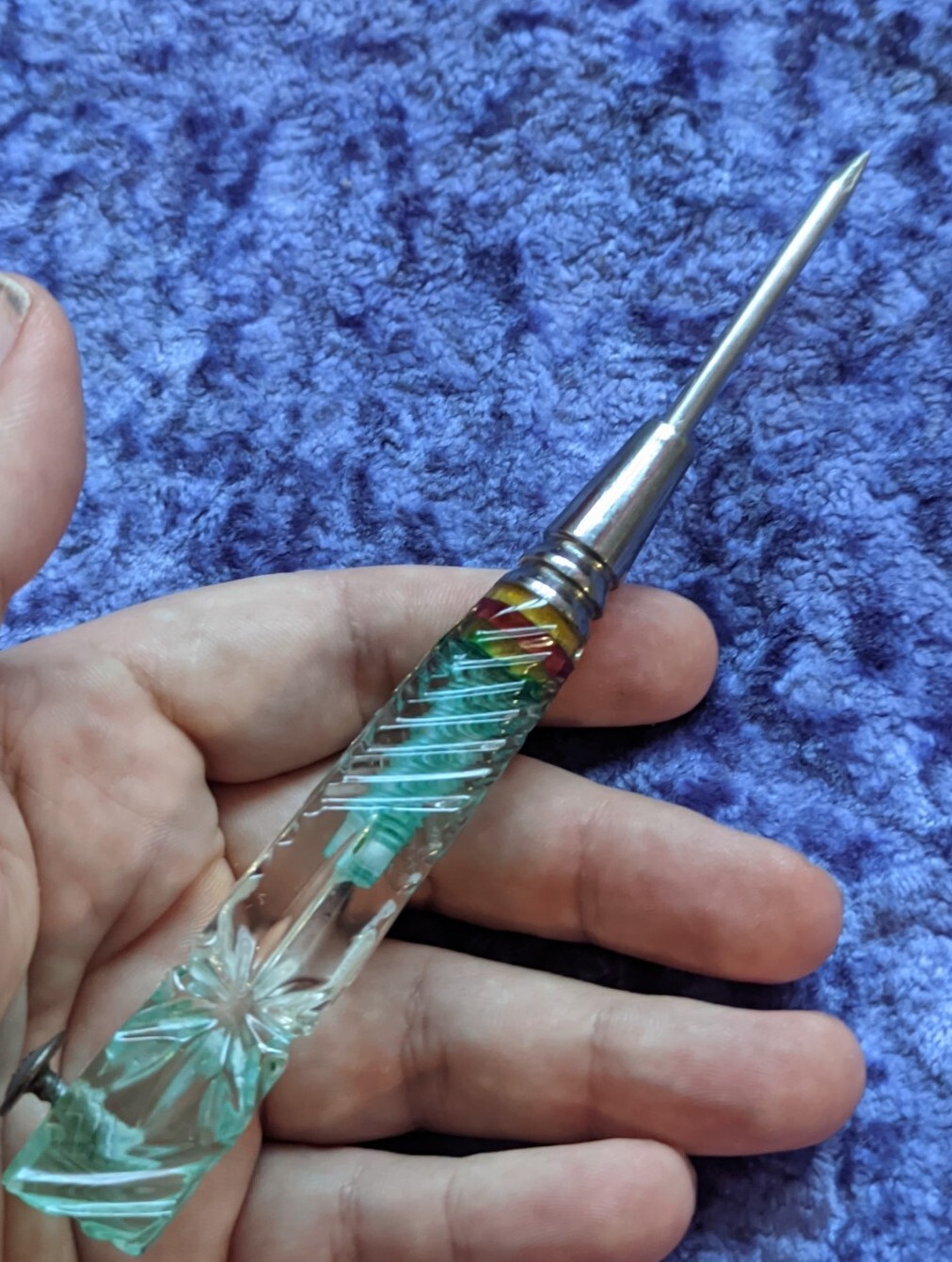 Vintage awl bodkin Prison Art, Handmade, Fixed Blade of the USSR ITK ...