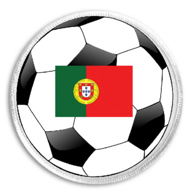Soccer Ball Portugal Flag - 3" Sew/Iron On Patch Portuguese Team World ...