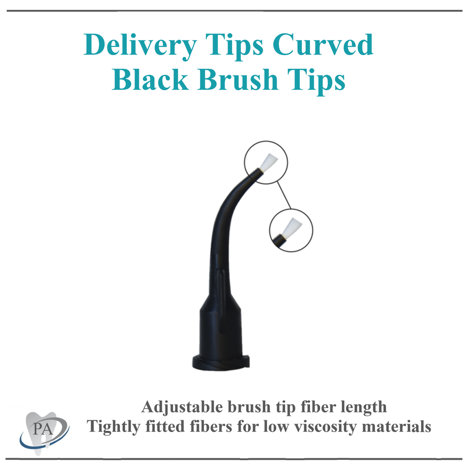 Dental Black Mini™ Brush Tips Intra-Oral Delivery For Low Viscosity ...