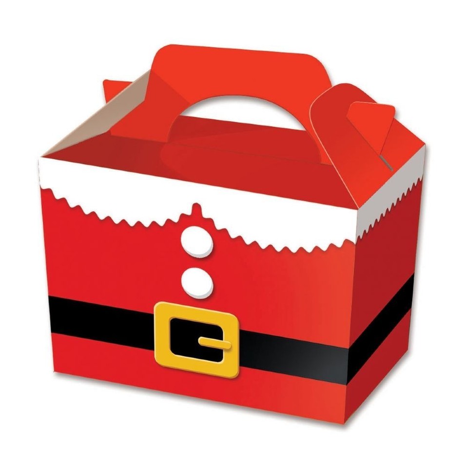 Christmas Party Food Boxes Table Present Gift Meal Box / Xmas Childrens ...