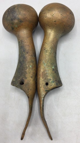 Vintage Brass Hames Horse Knobs Collars, (Lot Of 2 Pieces), Hole Damage ...