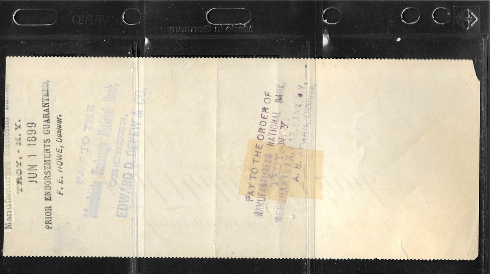 HICK GIRL-OLD USED U.S. REVENUE STAMPED PAPER FOR BANK CHECK USED A1 | eBay