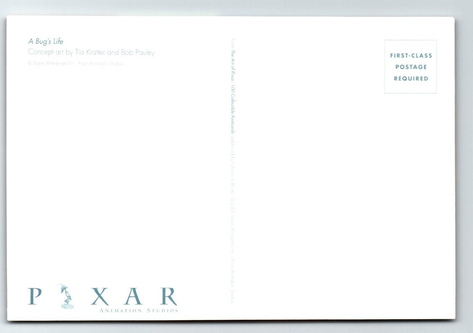 Postcard Pixar A Bug's Life Concept Art by Tia Kratter and Bob Pauley ...