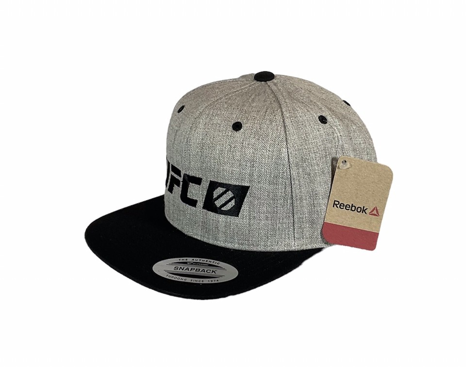 UFC Reebok Snapback Hat Cap NWT Black/Gray | eBay