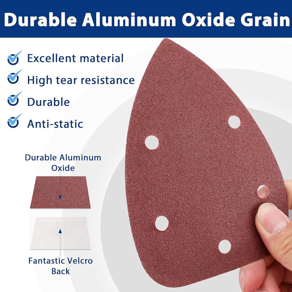 WORKPRO 150PC Sanding Disc Set/150PC Triangle Sanding Pad/150PC Mouse ...
