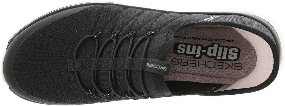 SKECHERS WOMENS VIRTUE GLOW SLIP IN SHOES #104426/BKW | eBay