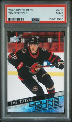2020-21 Upper Deck Tim Stutzle YoungGuns #482 Rookie RC PSA 9 Mint | eBay