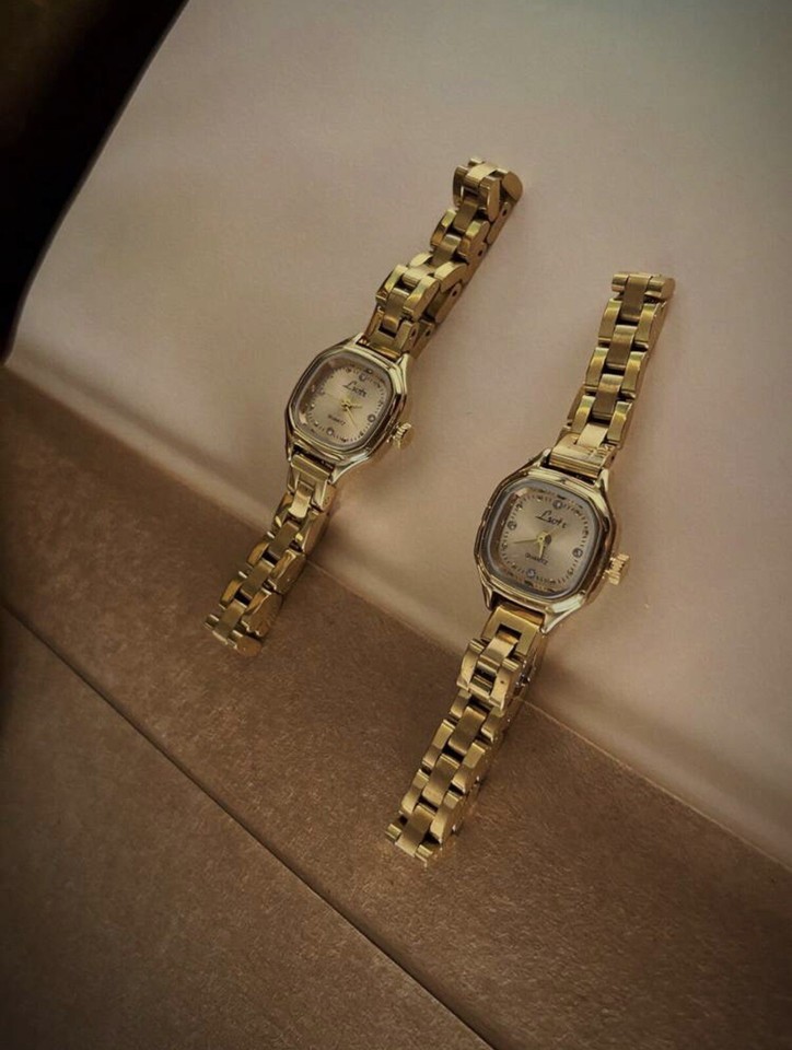 Gold Vintage Style Women’s Elegant French Inspired Square Wrist Watch ...