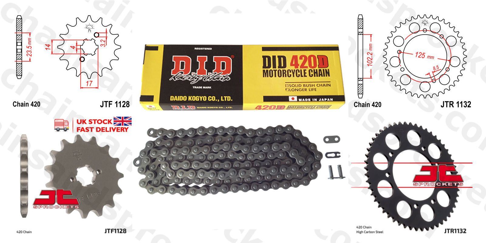 Derbi Senda 50 R DRD Racing 06-08 DID Chain Kit 11t 53t 420D 130 | eBay UK