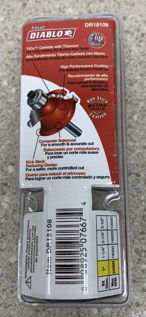 Diablo DR18108 1/4 In. Carbide Round Nose Router Bit for sale online | eBay