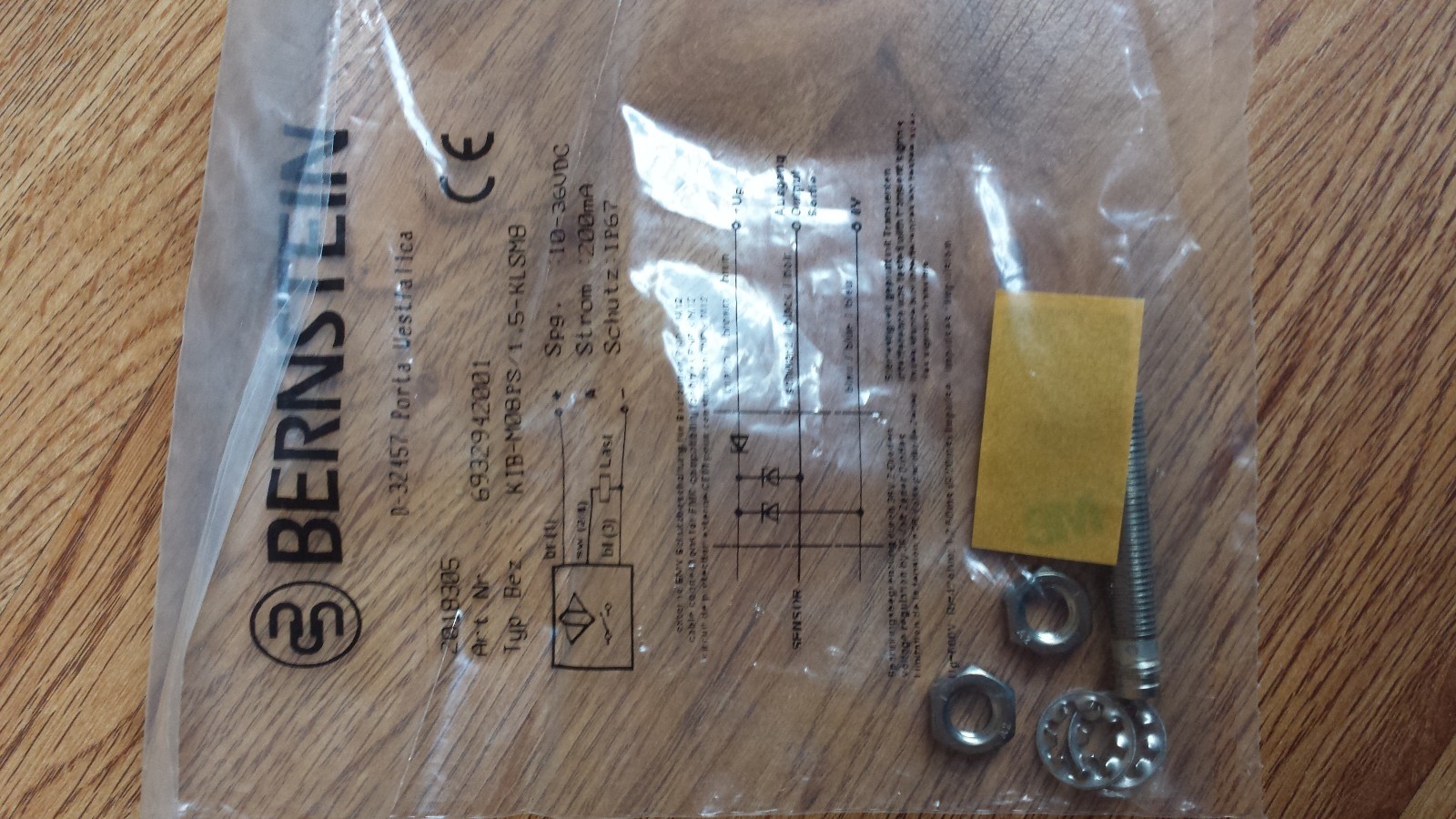 Bernstein M8 Barrel Prox Sensor KIB-M08PS/1,5-KLSM8 6932942001 10-36VDC ...