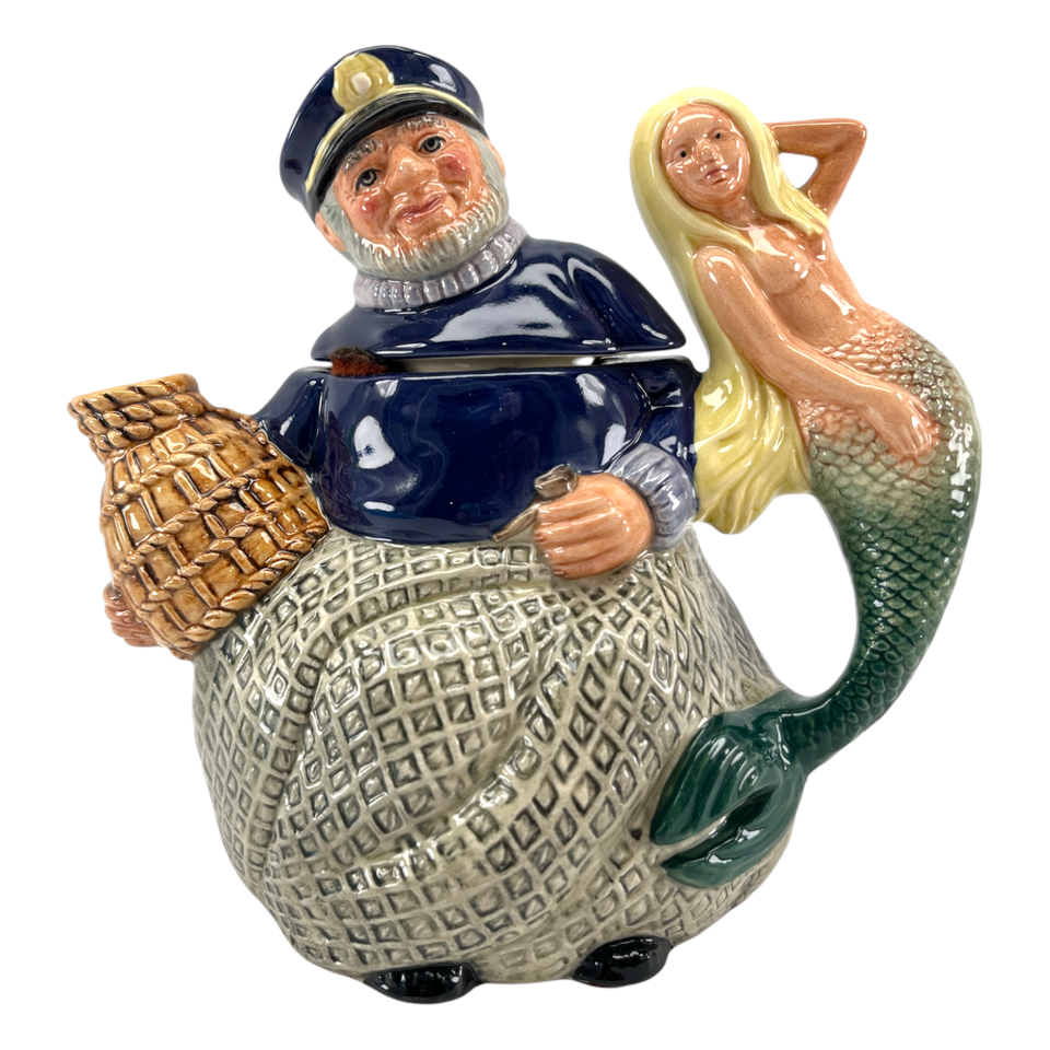 ROYAL DOULTON TEAPOT SEA CAPTAIN OLD SALT with MERMAID HANDLE D6818 | eBay