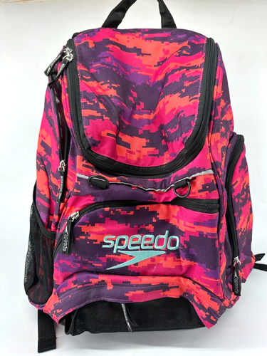 Speedo Teamster 35L Swim Backpack/ Pink And Purple Geometric Camo | eBay