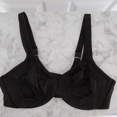 Olga Bra 42C Black Satin Underwire Pluis Size 35002 | eBay