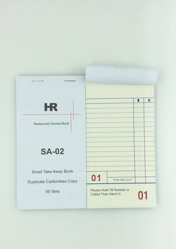 25 X Mid Takeaway Duplicate Carbonless Restaurant Docket Order Book ...