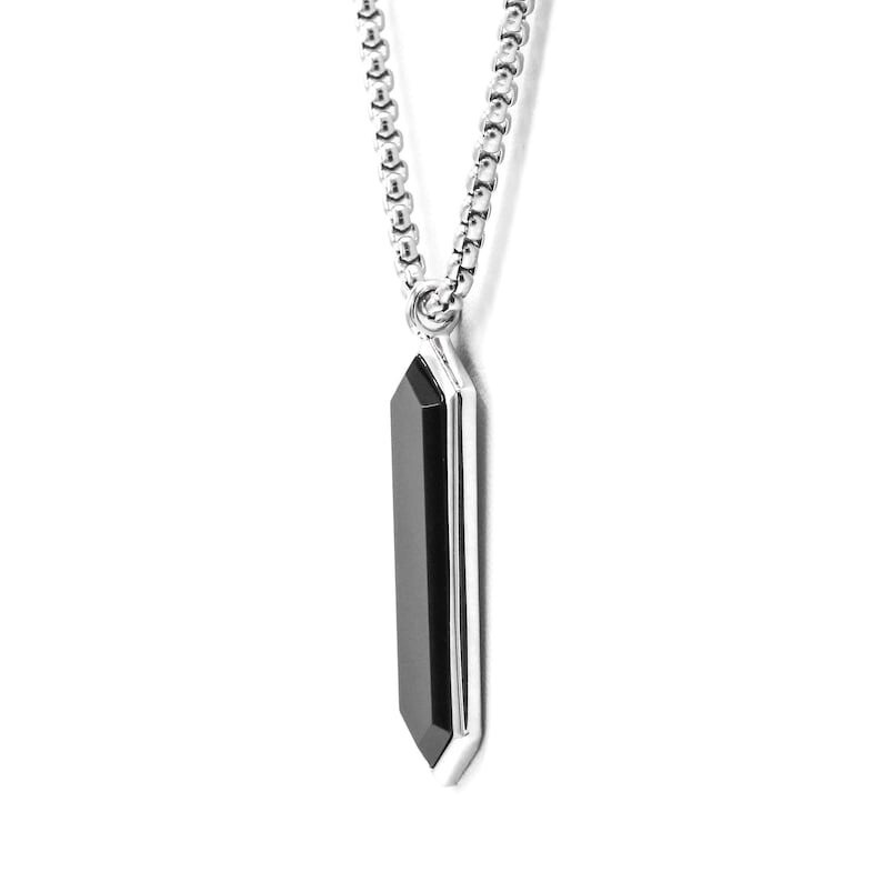 BLACK ONYX PENDANT 925 STERLING SILVER PENDANT MENS PENDANT - NO CHAIN ...
