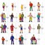 100pcs Model Trains HO Scale 1:87 Painted Figures 19 Poses Standing ...