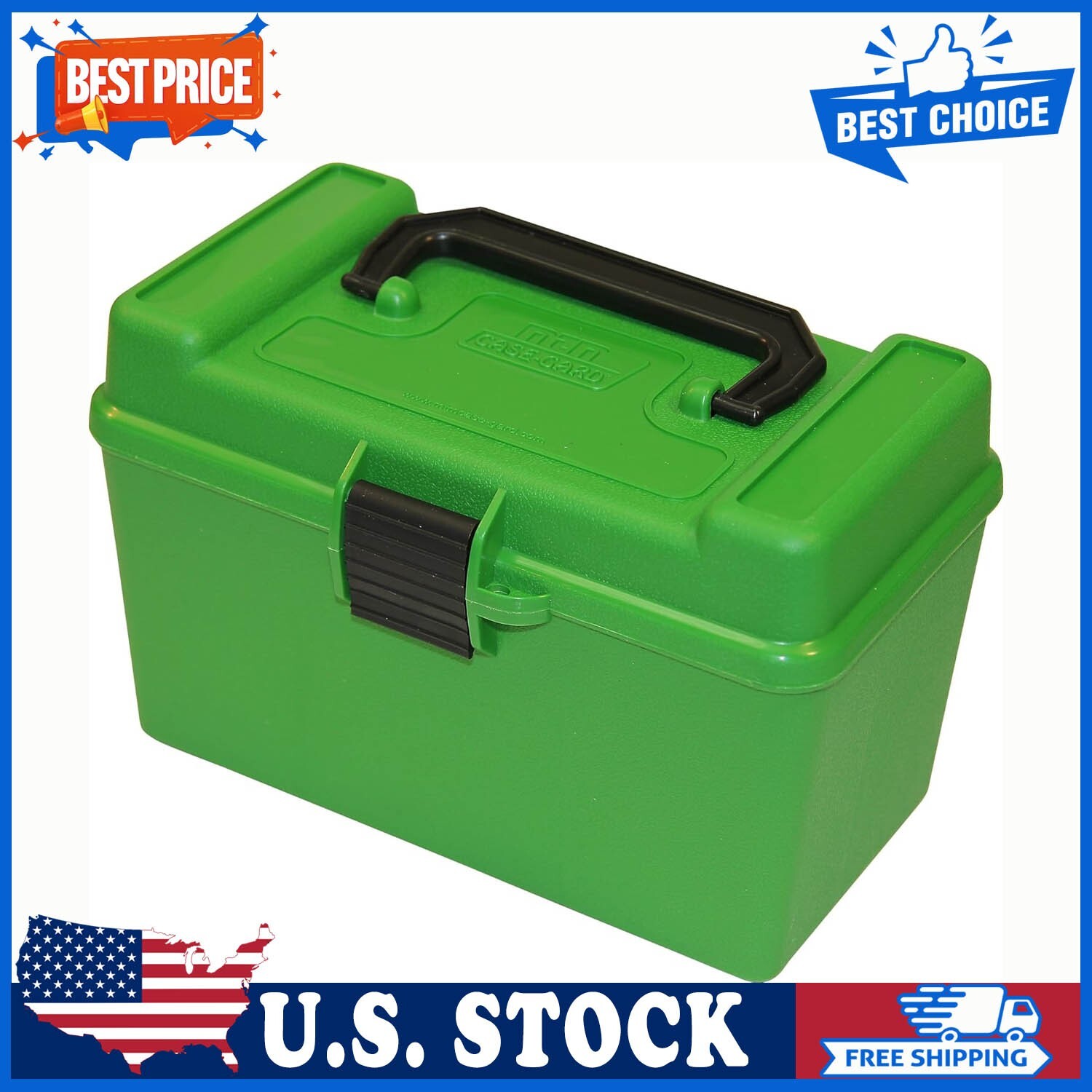 MTM H50-R-MAG Deluxe 50-Round Rifle Ammo Box 300 Win Mag 30-30 375 H&H ...