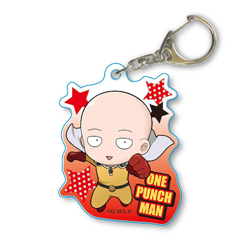 One Punch Man Saitama Happy Acrylic Key Chain Anime Licensed NEW | eBay