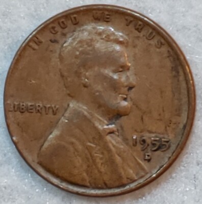 RARE - 1955 D - Error - Wheat Penny “L” In Liberty up rim due to offset ...