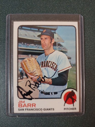 1973 Topps Jim Barr Autographed Card - Giants - COA | eBay