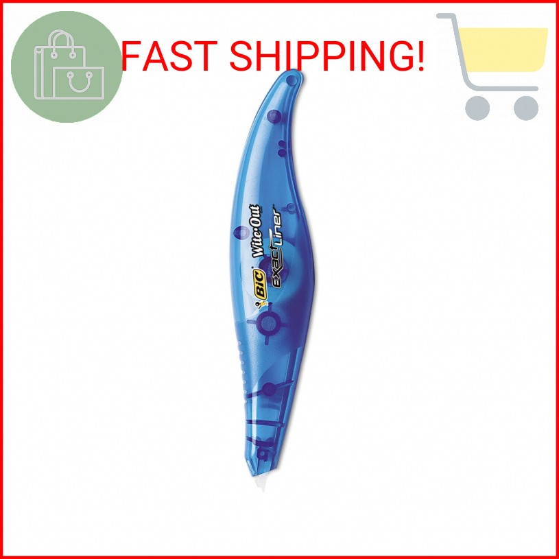 BIC White-Out Exact Liner Correction Tape Pen, Non-Refillable, 1/5 Inch ...