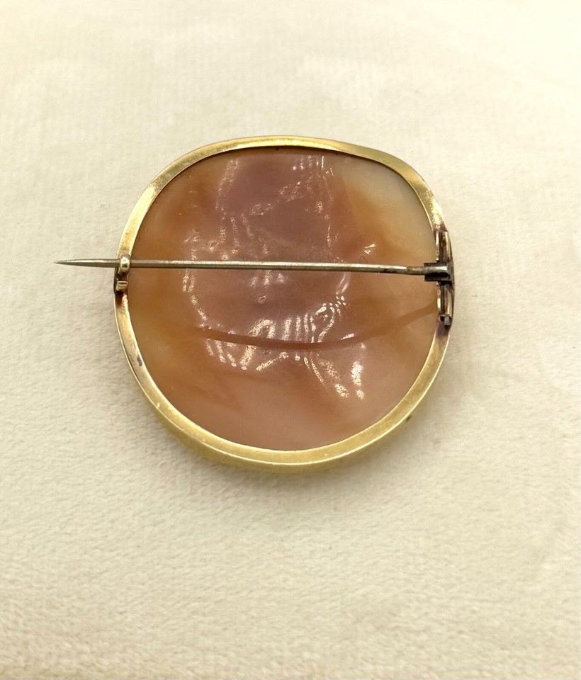18 Karat Yellow Gold Cameo Barry Webber Brooch | eBay